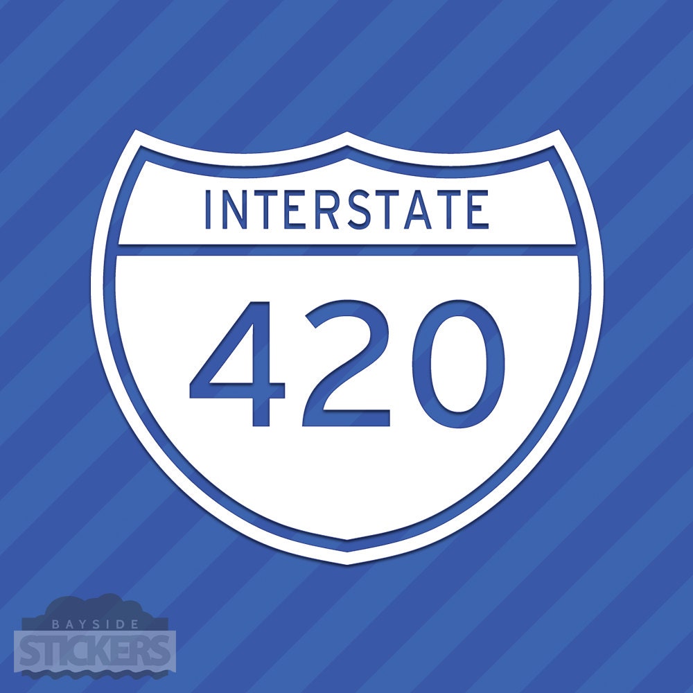 Craft Supplies & Tools Paper, Party & Kids Interstate 420 Sticker Decal ...