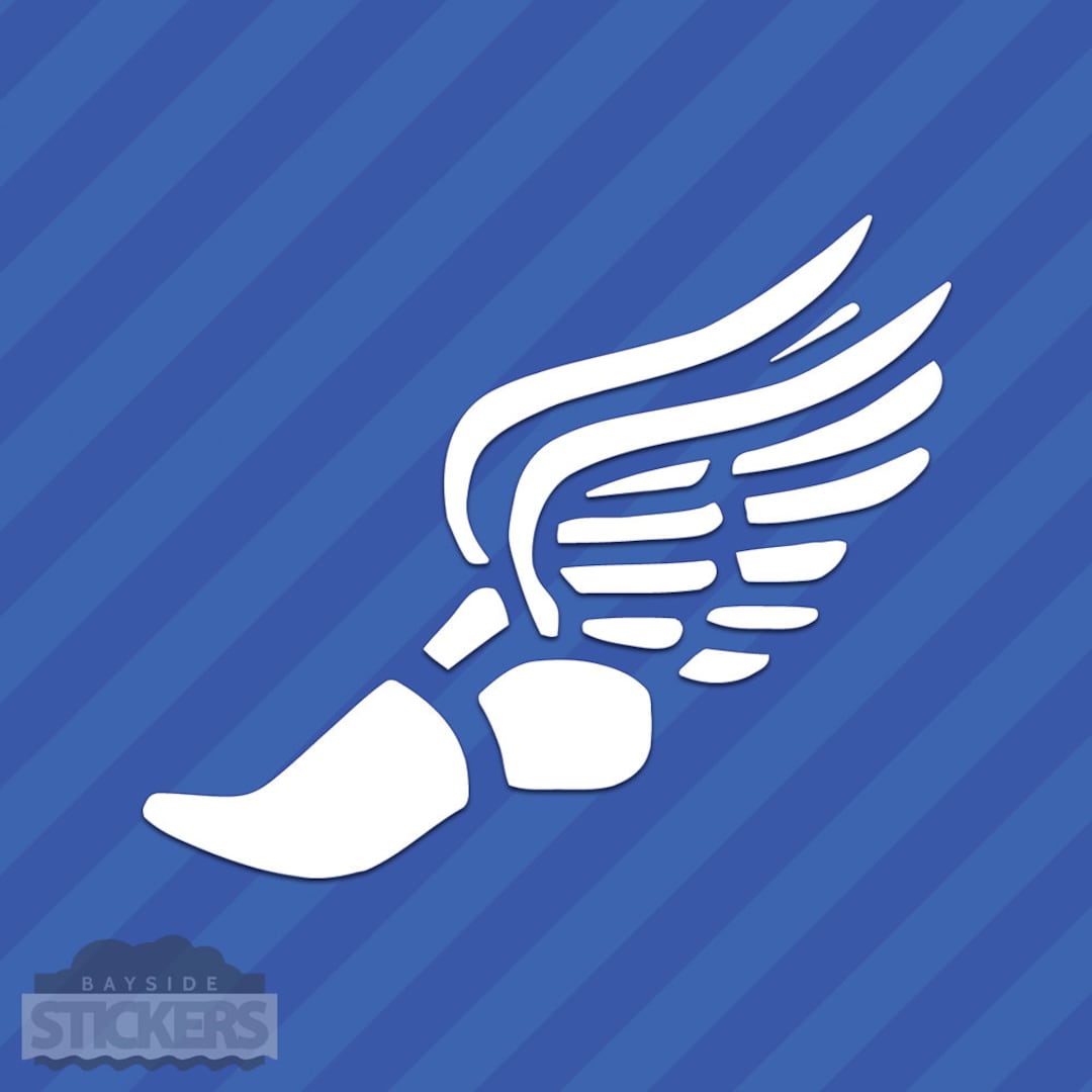 Track and Field Shoe Vinyl Decal Sticker Cross Country - Etsy