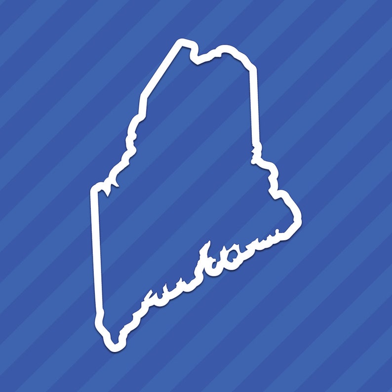 Maine ME State Outline Vinyl Decal Sticker - Etsy