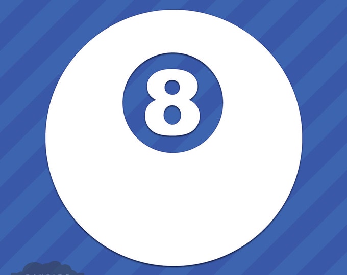 8 Ball Custom Vinyl Decal Sticker Choose Your Color and Size - Etsy