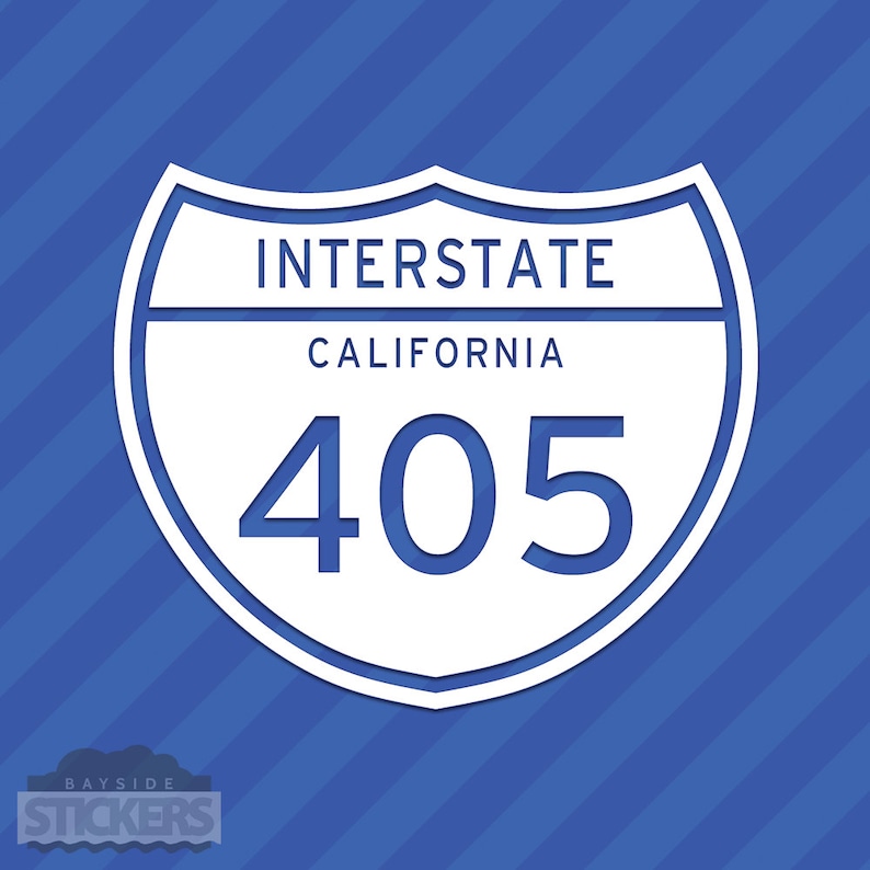 Interstate 405 California Vinyl Decal Sticker San Diego Freeway Los ...