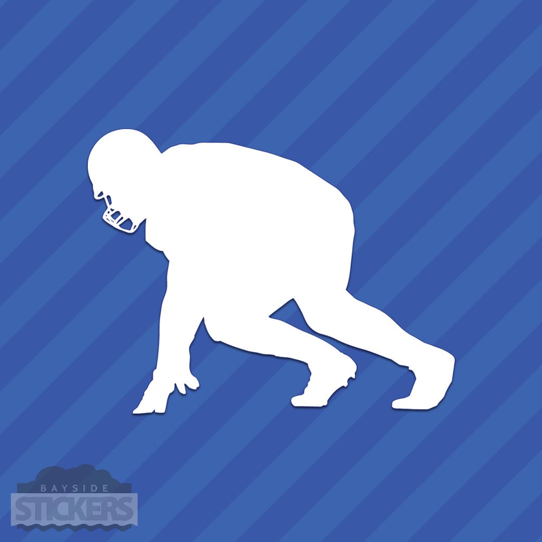 Football Player Vinyl Decal Sticker - Etsy