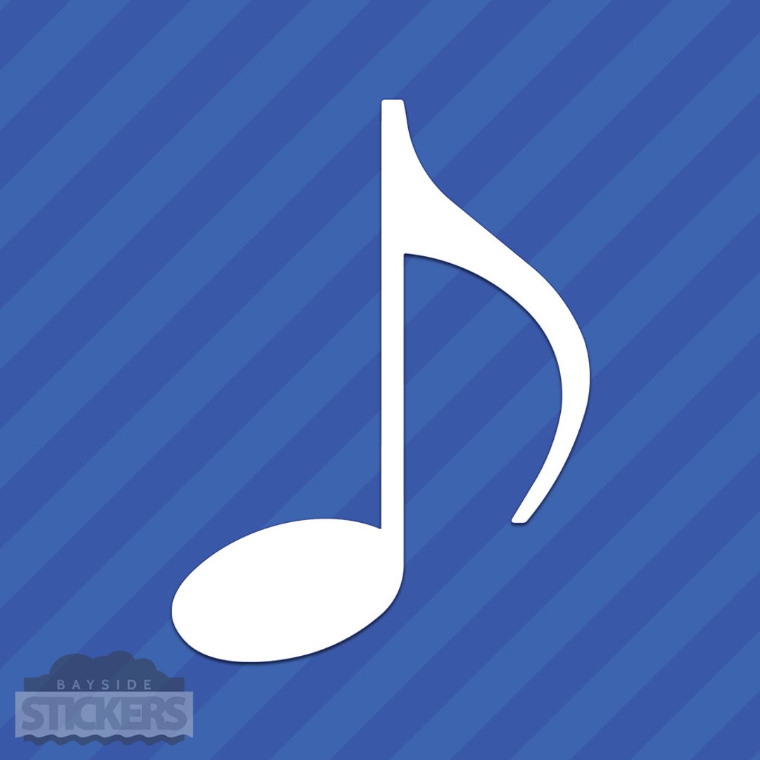 Quaver Eighth Music Note Vinyl Decal Sticker - Etsy