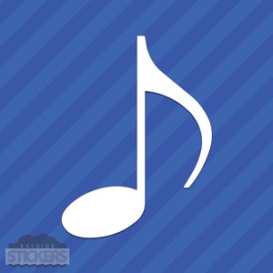 Quaver Eighth Music Note Vinyl Decal Sticker - Etsy