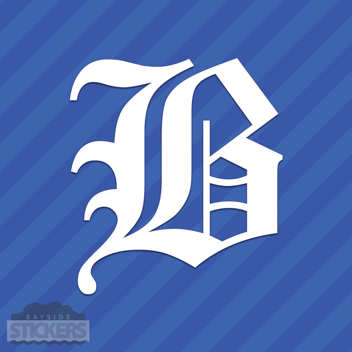 Old English Letter B Initial Vinyl Decal Sticker Diploma Font | Etsy