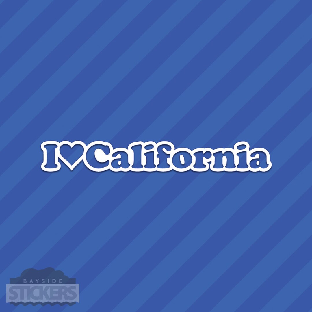 I Love California Heart Vinyl Decal Sticker Norcal Socal Los Angeles ...
