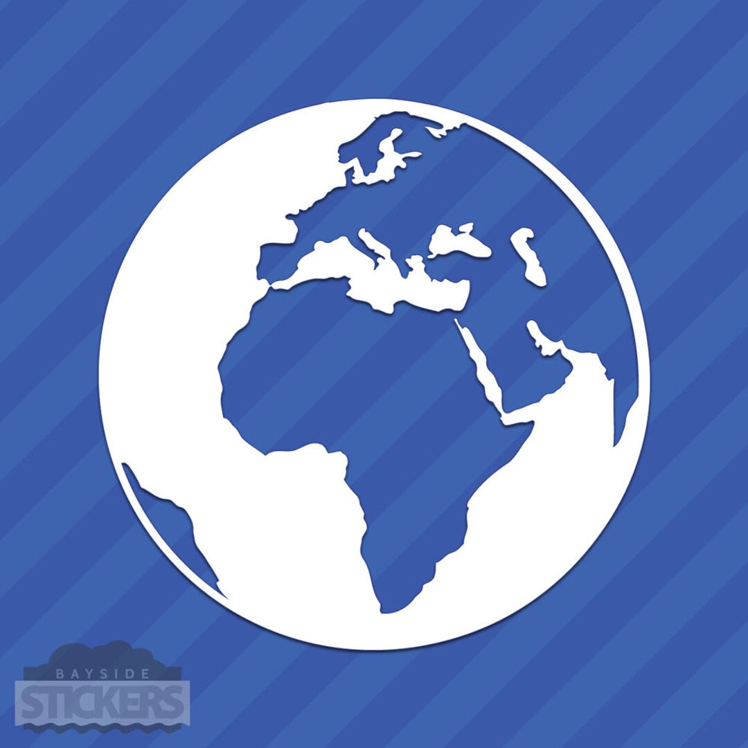 Planet Earth World Globe Vinyl Decal Sticker - Etsy