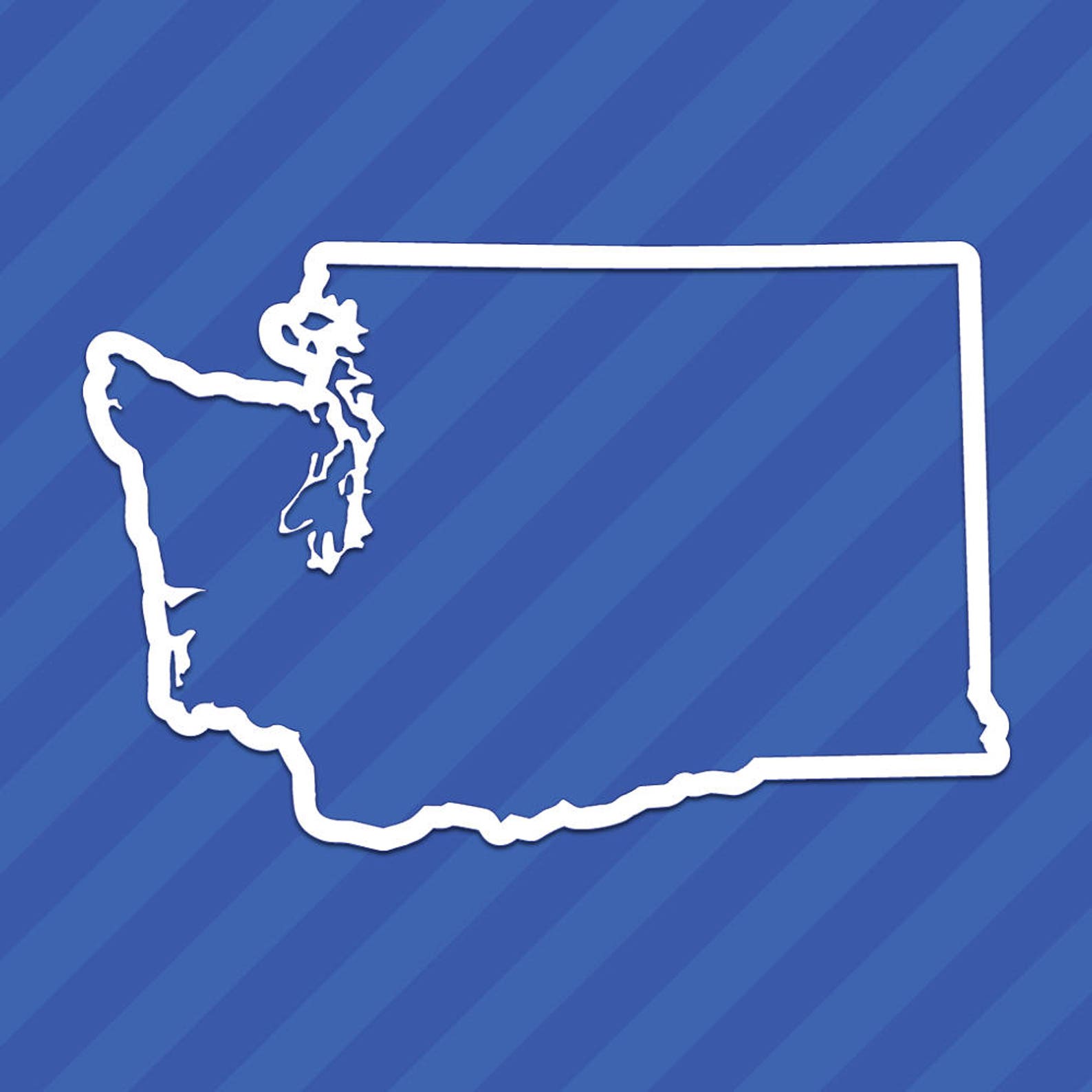 Washington WA State Outline Vinyl Decal Sticker - Etsy