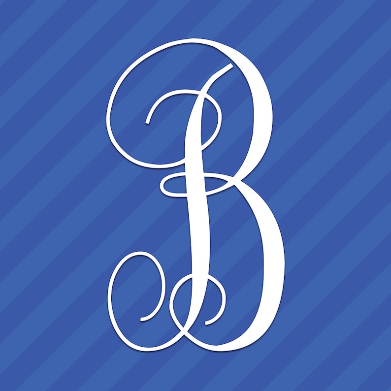 Vine Letter B Monogram Vinyl Decal Sticker - Etsy