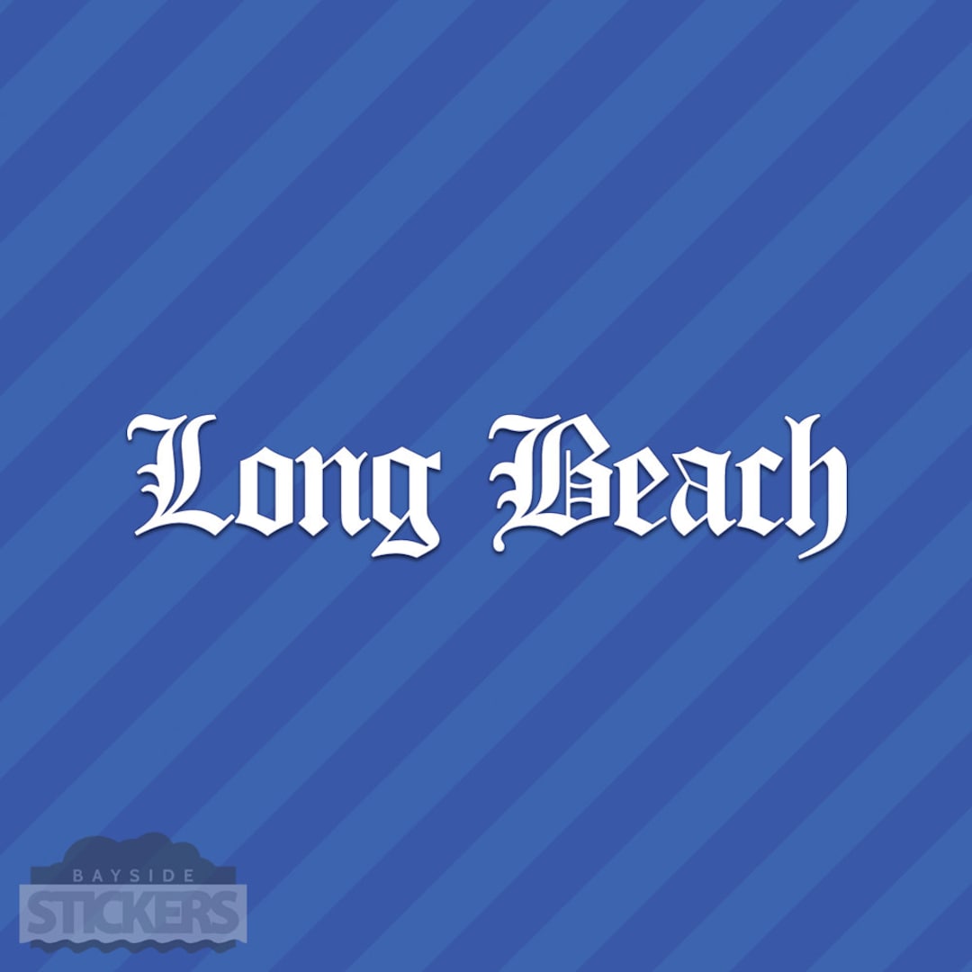 Long Beach California Old English Vinyl Decal Sticker - Etsy