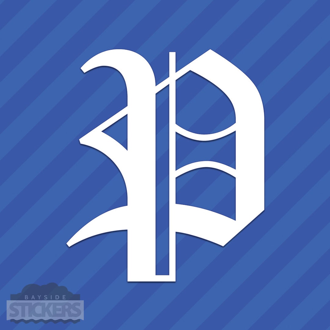 Old English Letter P Initial Vinyl Decal Sticker Diploma Font - Etsy