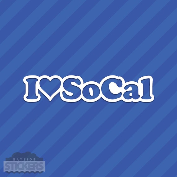 I Love Socal Heart Vinyl Decal Sticker Southern California Los - Etsy