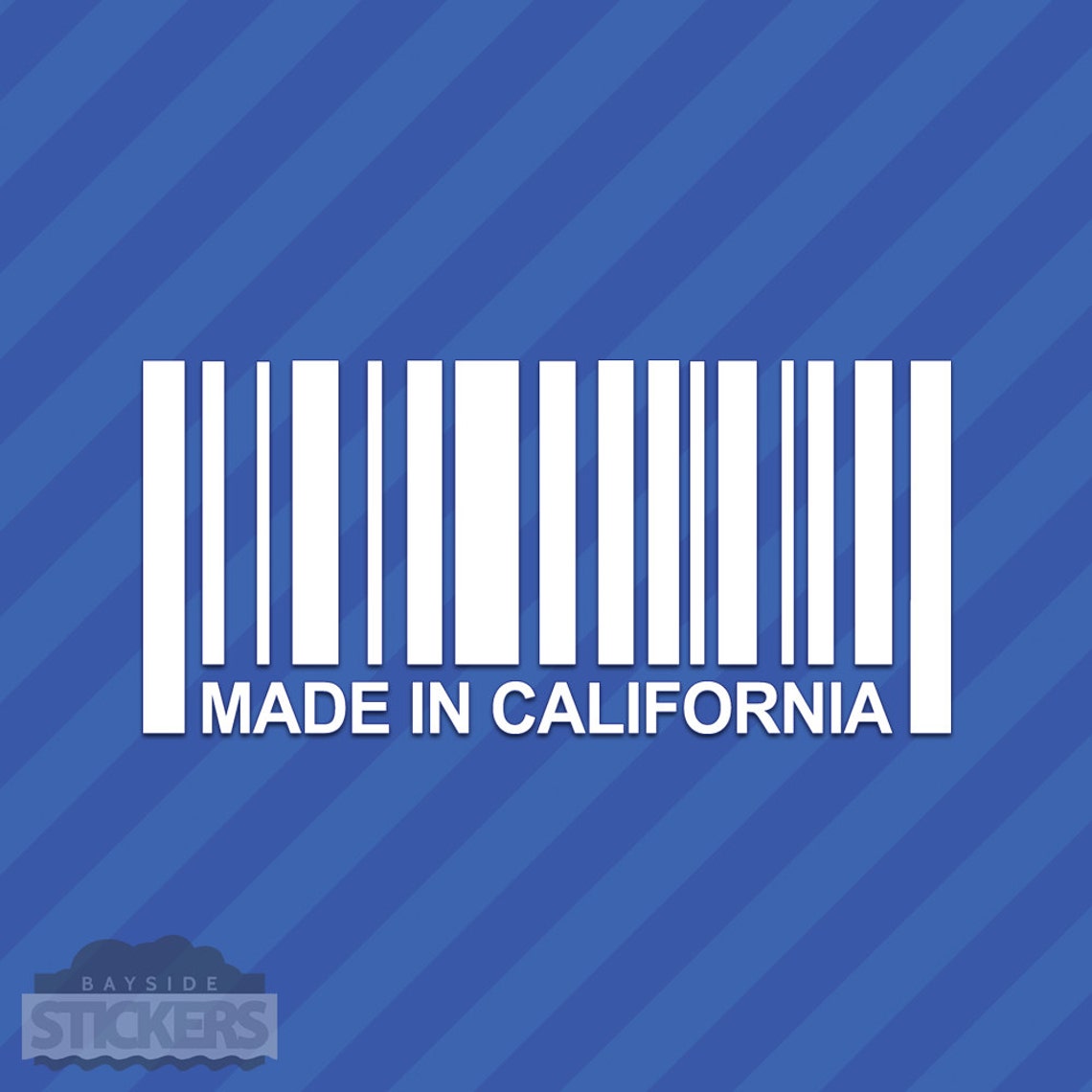 Made in California Barcode Vinyl Decal Sticker - Etsy