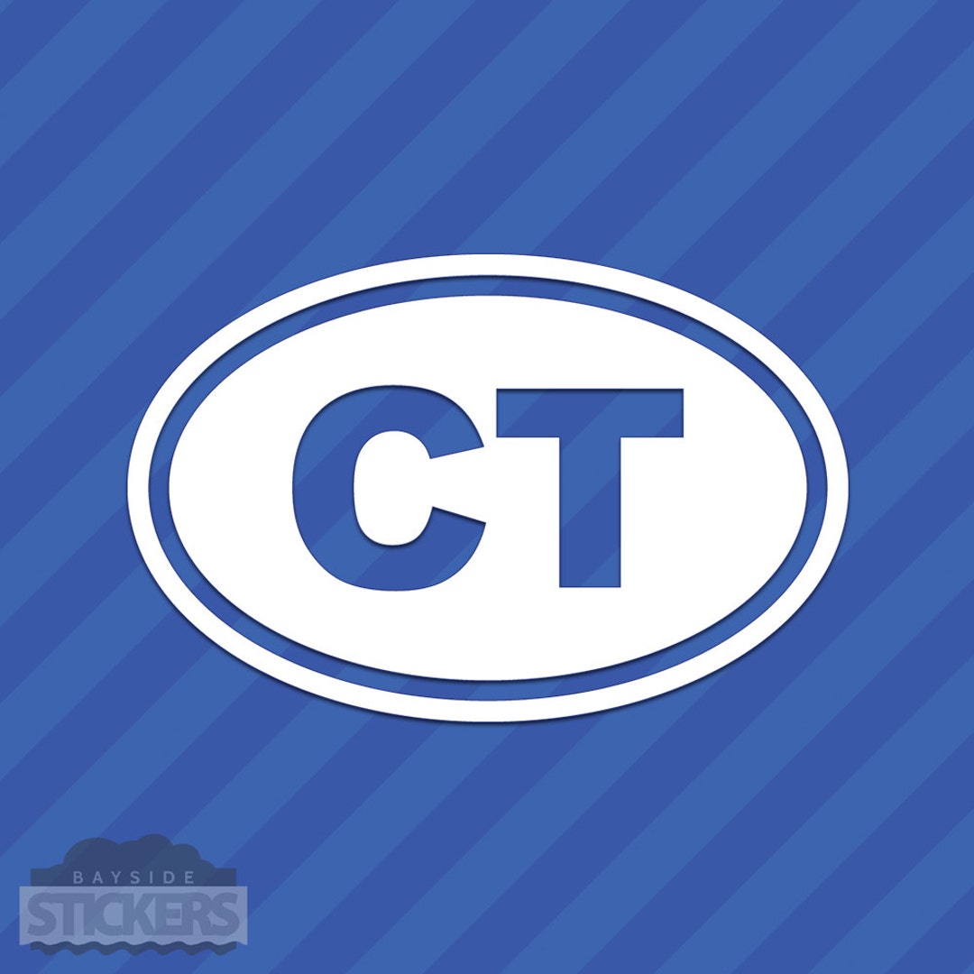 Connecticut CT Oval Vinyl Decal Sticker - Etsy