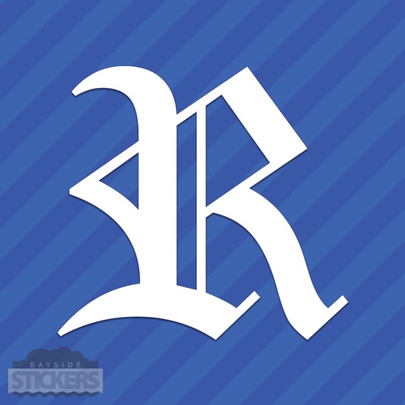 Old English Letter R Initial Vinyl Decal Sticker Diploma Font | Etsy Canada