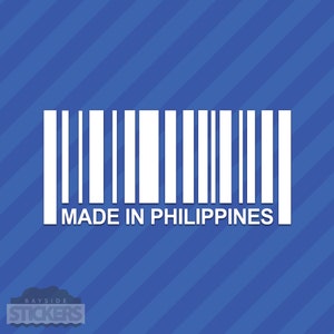 Made in Philippines Barcode Vinyl Decal Sticker - Etsy