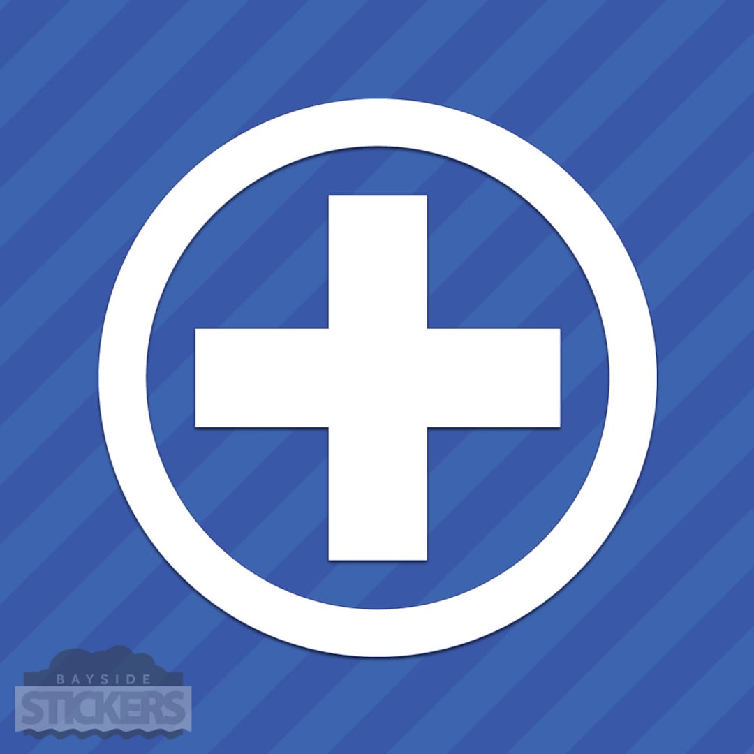 Medic Cross Circle Vinyl Decal Sticker Military Para Nurse EMT Medical ...