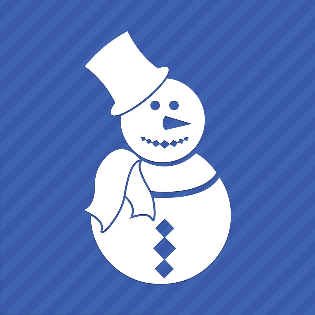 Snowman Vinyl Decal Sticker - Etsy