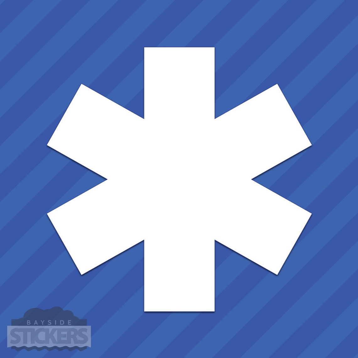EMS Symbol Vinyl Decal Sticker Paramedic Nurse EMT Star of Life ...