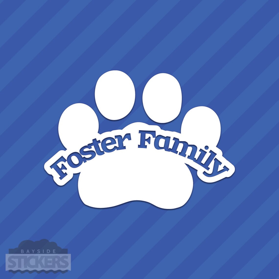Foster Family Adopt Paw Print Vinyl Decal Sticker - Etsy
