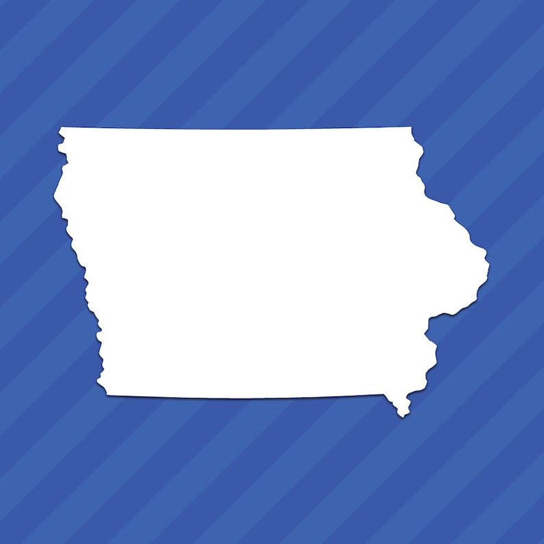 Iowa IA State Outline Vinyl Decal Sticker - Etsy