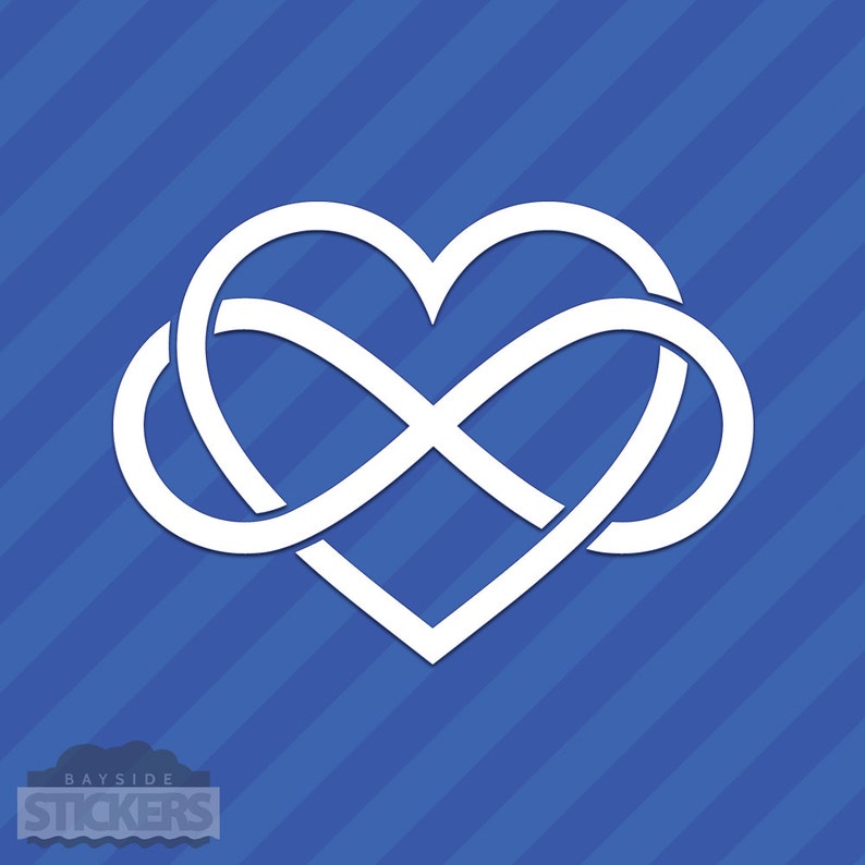 Interlocking Infinite Love Heart Infinity Vinyl Decal Sticker - Etsy