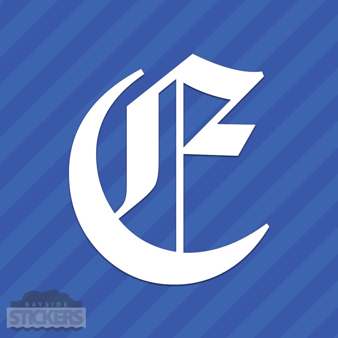 Old English Letter E Initial Vinyl Decal Sticker Diploma Font - Etsy