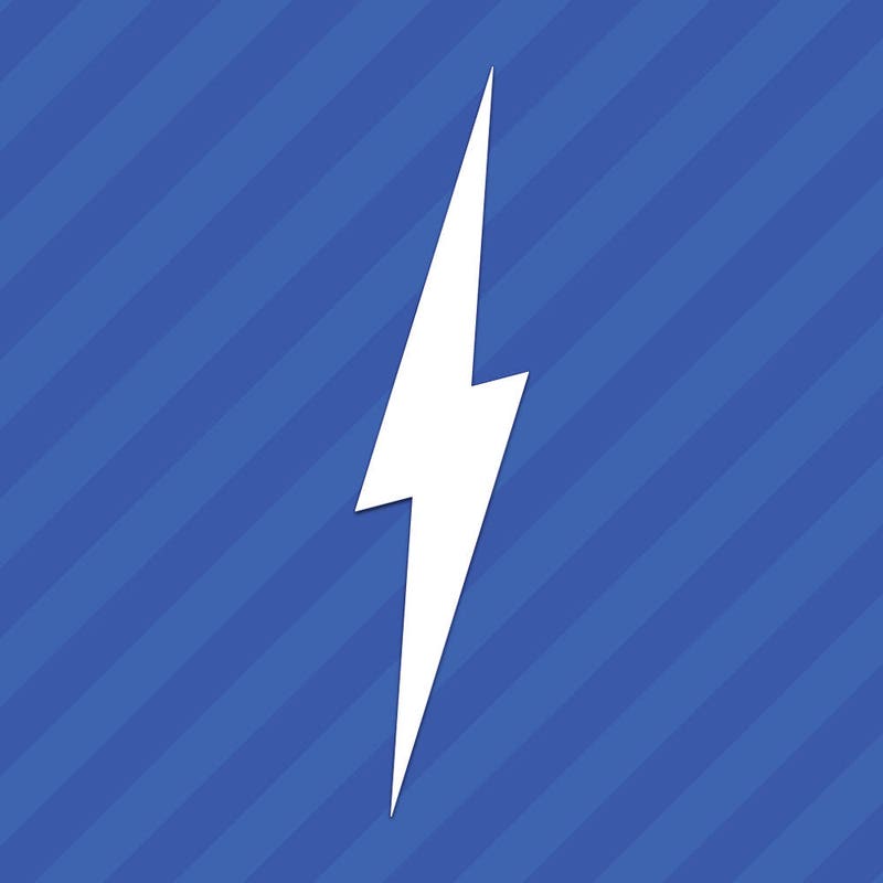 Blue Lightning Bolt - Etsy