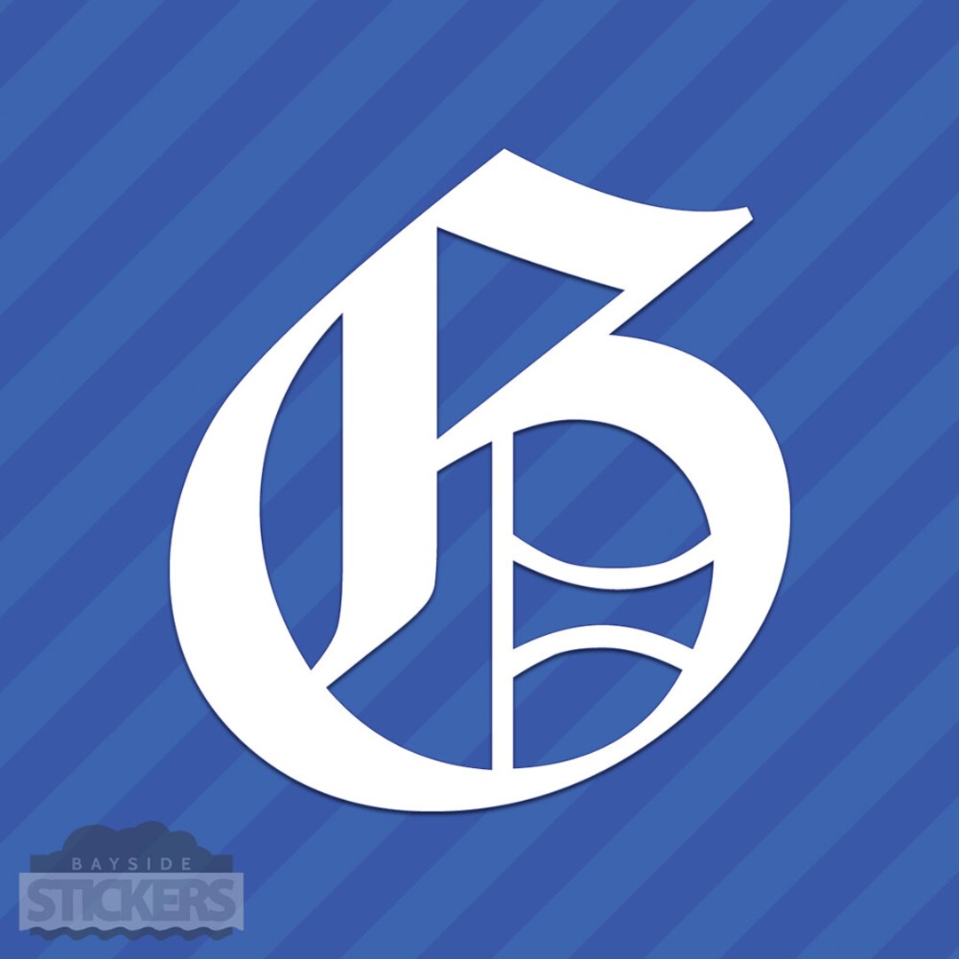 Old English Letter G Initial Vinyl Decal Sticker Diploma Font - Etsy