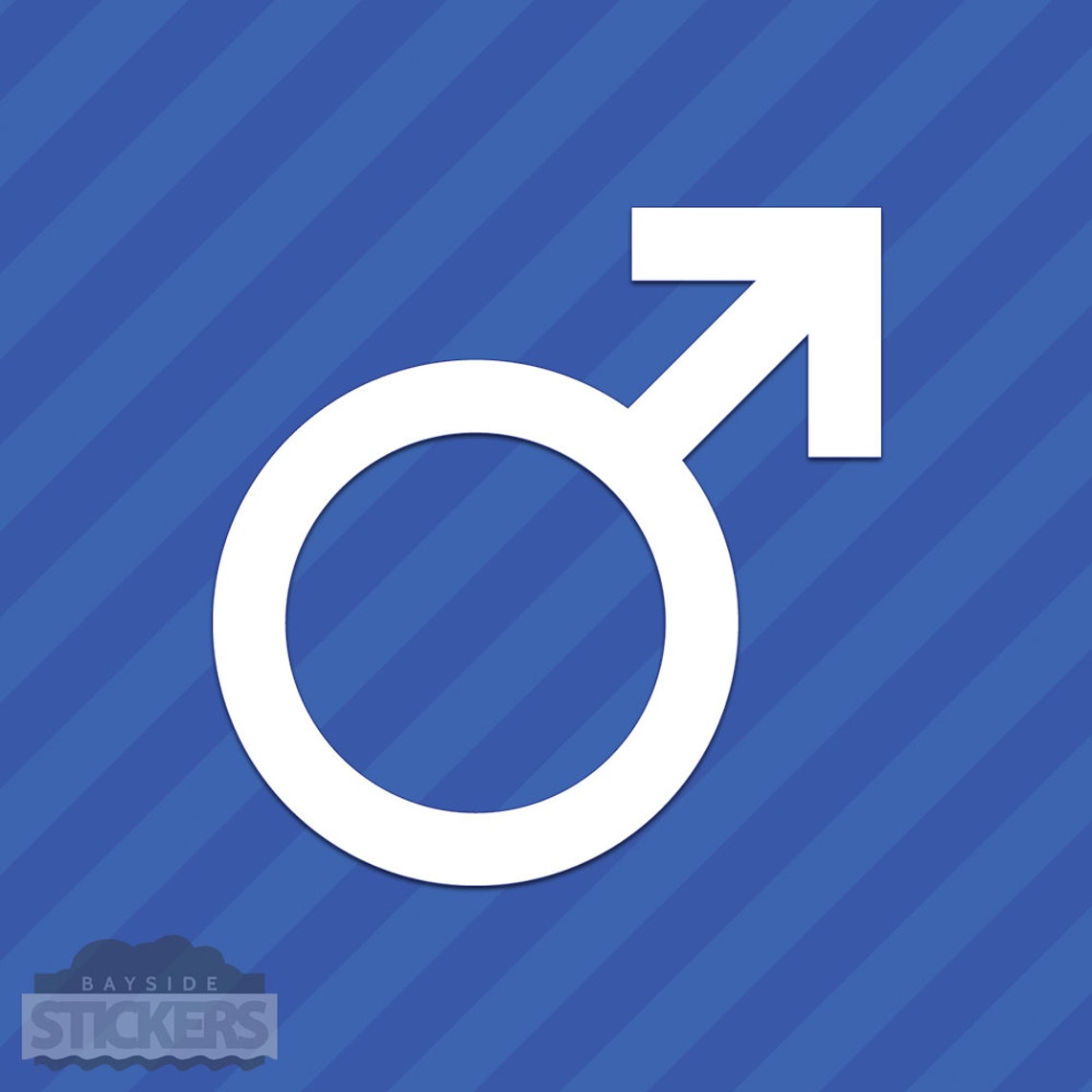 Male Mars Gender Symbol Vinyl Decal Sticker - Etsy
