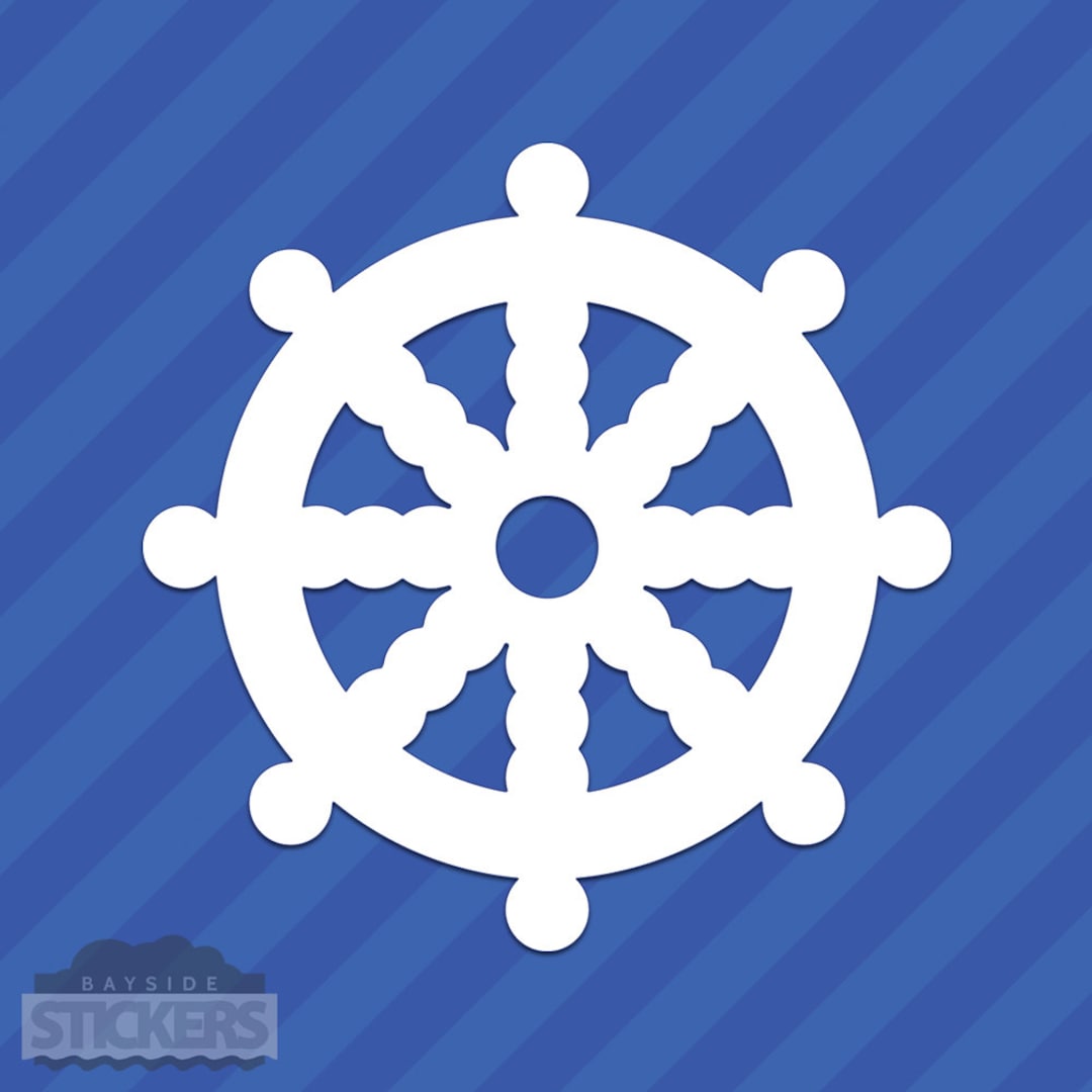 Dharma Wheel Traditional Vinyl Decal Sticker Yoga Buddha - Etsy