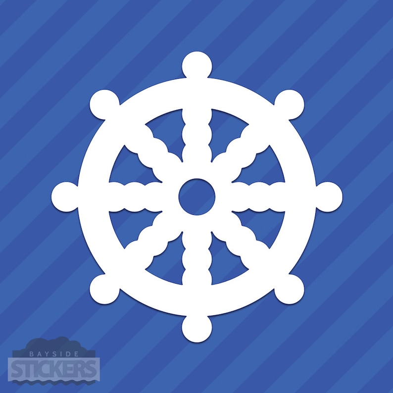 Dharma Wheel Traditional Vinyl Decal Sticker Yoga Buddha - Etsy