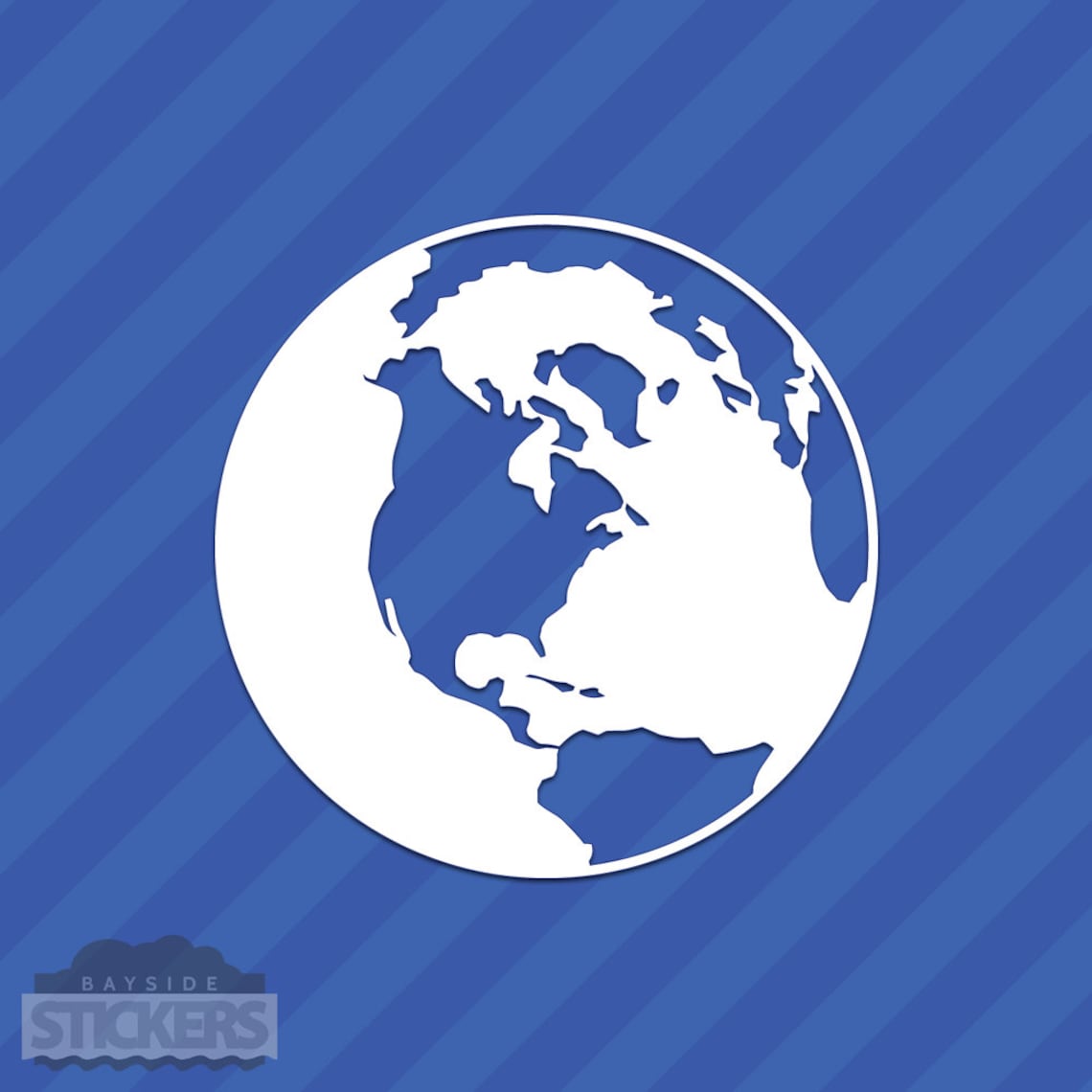 Planet Earth World Globe Vinyl Decal Sticker - Etsy