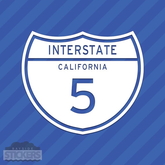 Interstate 5 California Vinyl Decal Sticker Golden State | Etsy