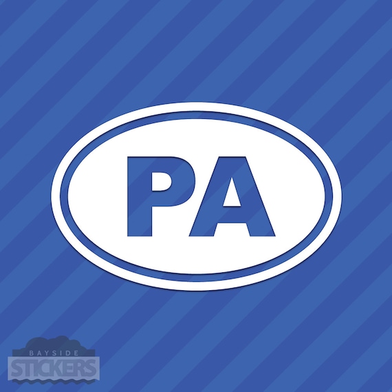 Pennsylvania PA Oval Vinyl Decal Sticker | Etsy