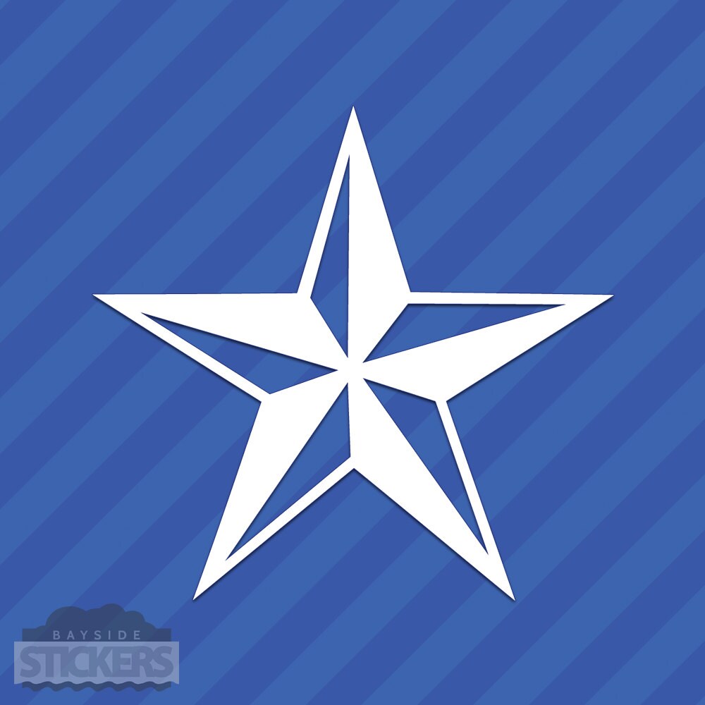 Nautical Star Symbol Vinyl Decal Sticker Dark Darc Sea Ocean | Etsy