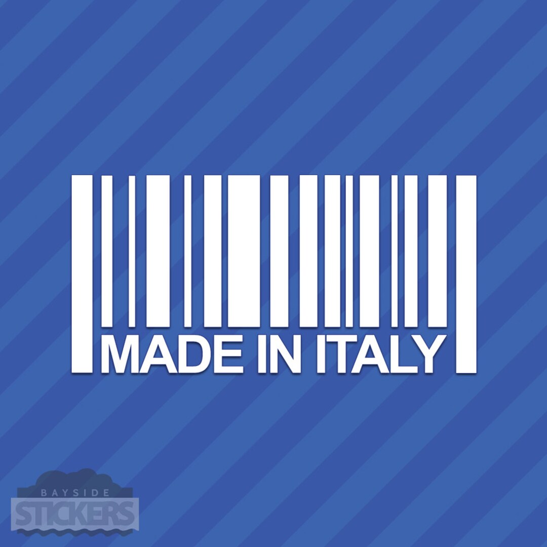 Made in Italy Barcode Vinyl Decal Sticker - Etsy
