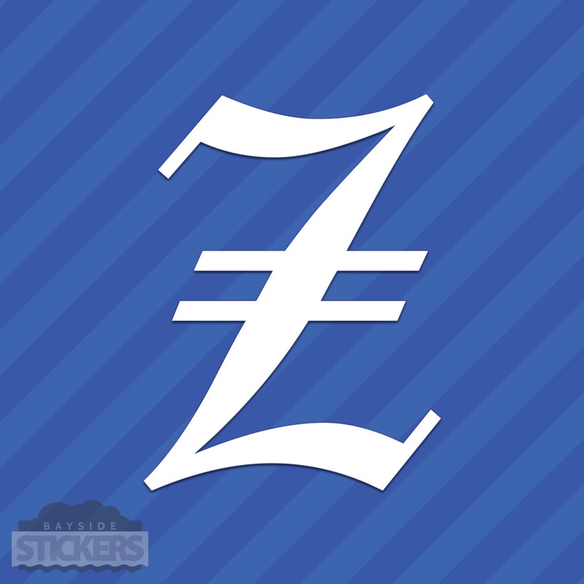 Old English Letter Z Initial Vinyl Decal Sticker Diploma Font | Etsy