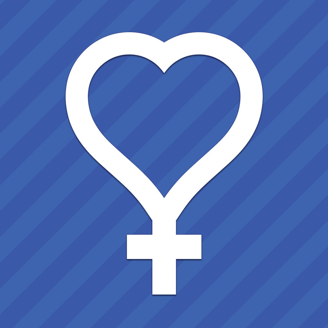 Female Heart Symbol Vinyl Decal Sticker - Etsy