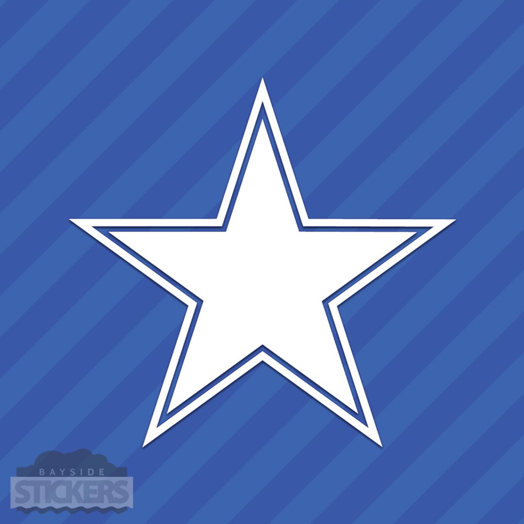 Star Symbol With Outline Vinyl Decal Sticker Astrological Night - Etsy