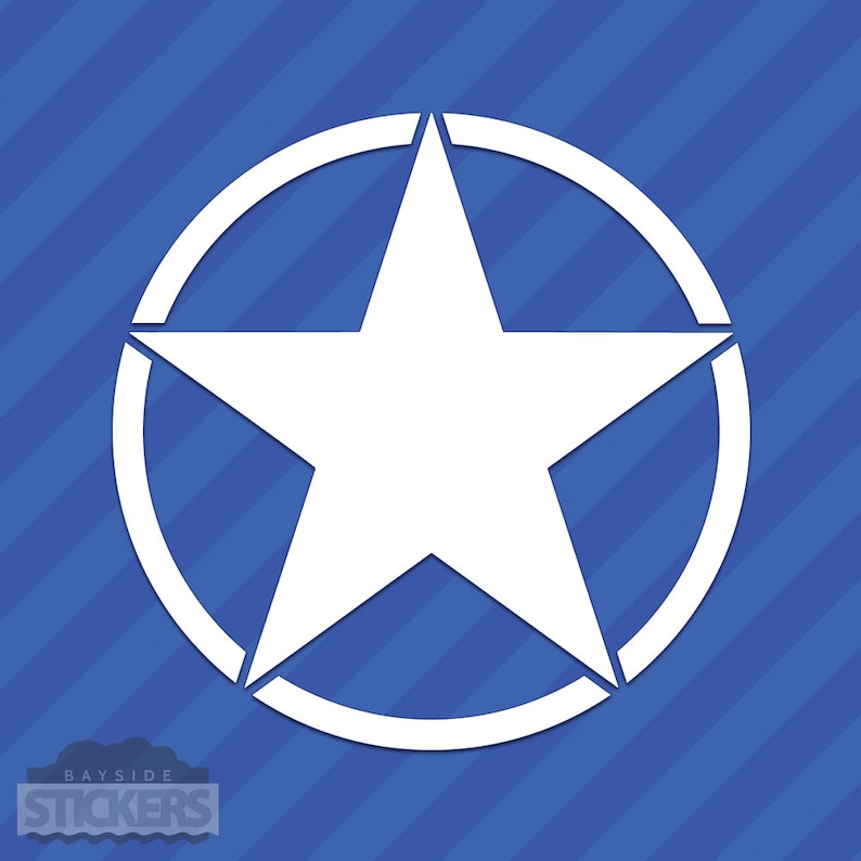 Army Military Star Symbol Vinyl Decal Sticker - Etsy