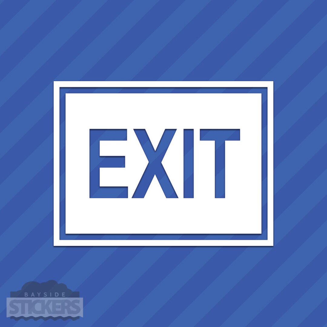 Exit Sign Vinyl Decal Sticker - Etsy