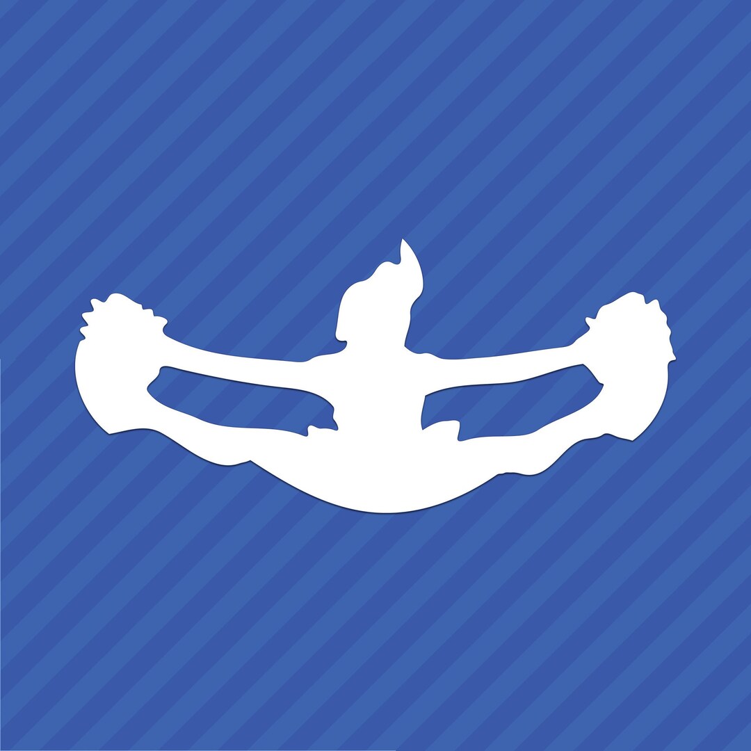 Cheerleader Toe Touch Vinyl Decal Sticker - Etsy