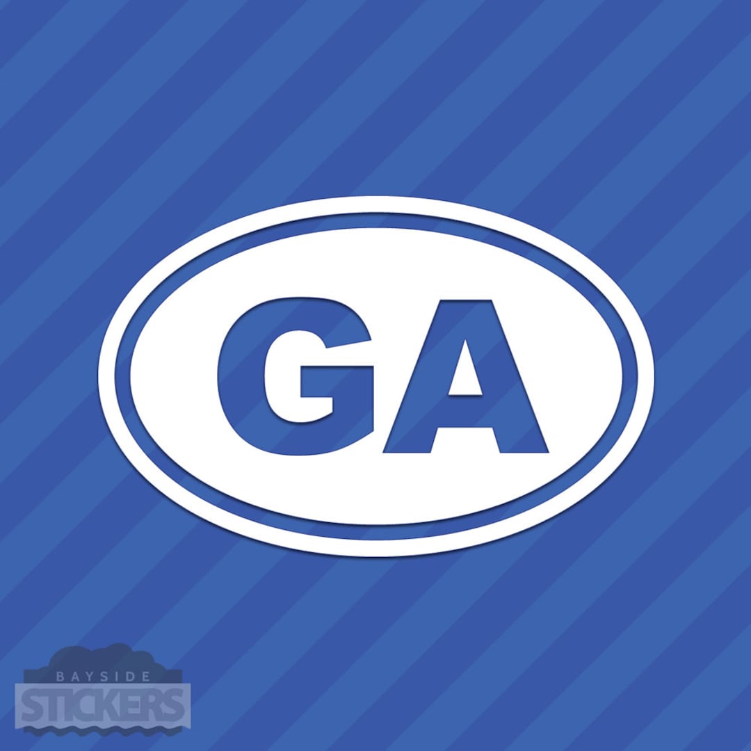 Georgia GA Oval Vinyl Decal Sticker - Etsy
