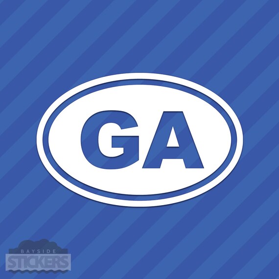 Georgia GA Oval Vinyl Decal Sticker | Etsy