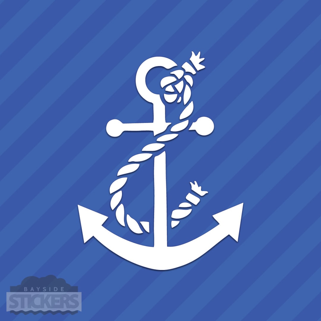 Boat Anchor With Rope Vinyl Decal Sticker - Etsy