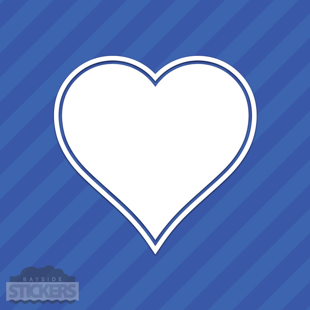 Heart With Outline Symbol Love Vinyl Decal Sticker - Etsy
