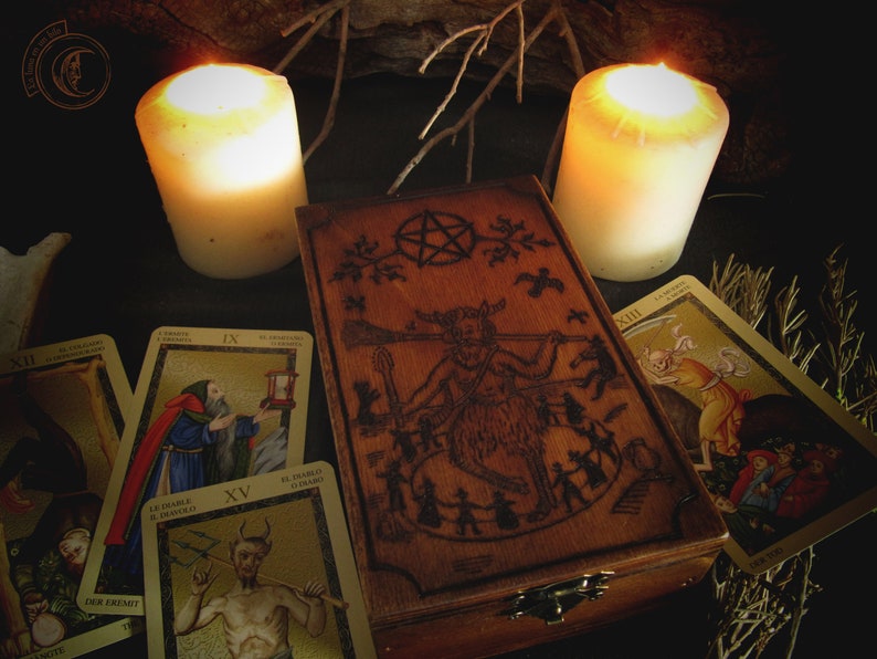 Wood Burned Box Witches' Sabbath TAROT Series - Etsy