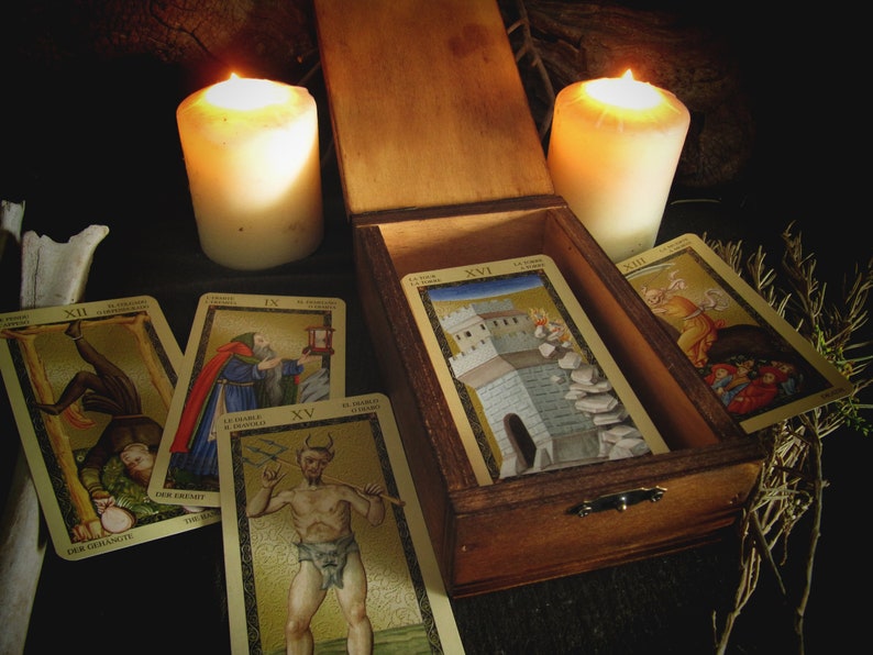 Wood Burned Box Witches' Sabbath TAROT Series - Etsy