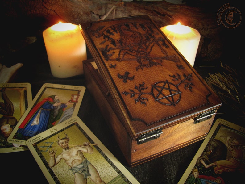 Wood Burned Box Witches' Sabbath TAROT Series - Etsy